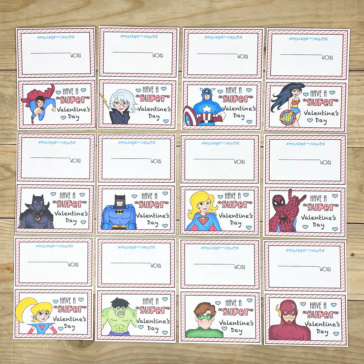 "Superhero" Printable Valentine Labels - DOWNLOAD TODAY! – Parties and ...