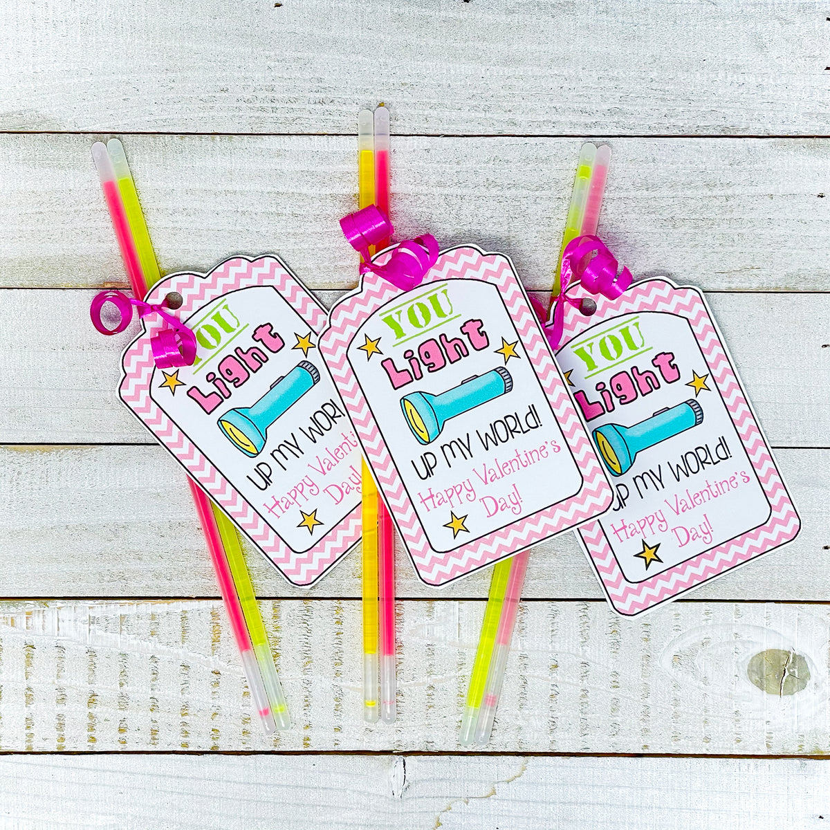 PRINTABLE Valentine's Tag "Light Up My World" (Printable Valentine for ...